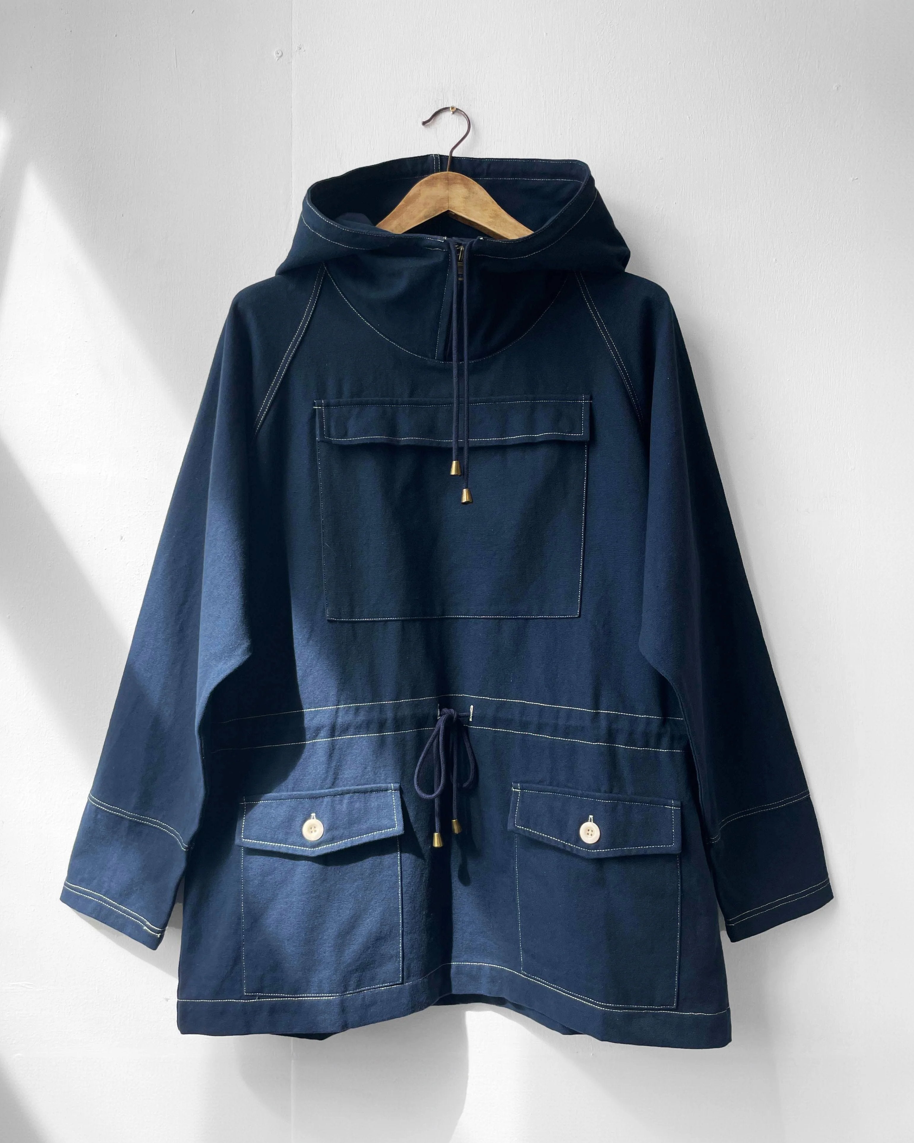 Cadet Smock Navy Ink Blue Cotton Canvas – Wolf Clothing Collective Ltd