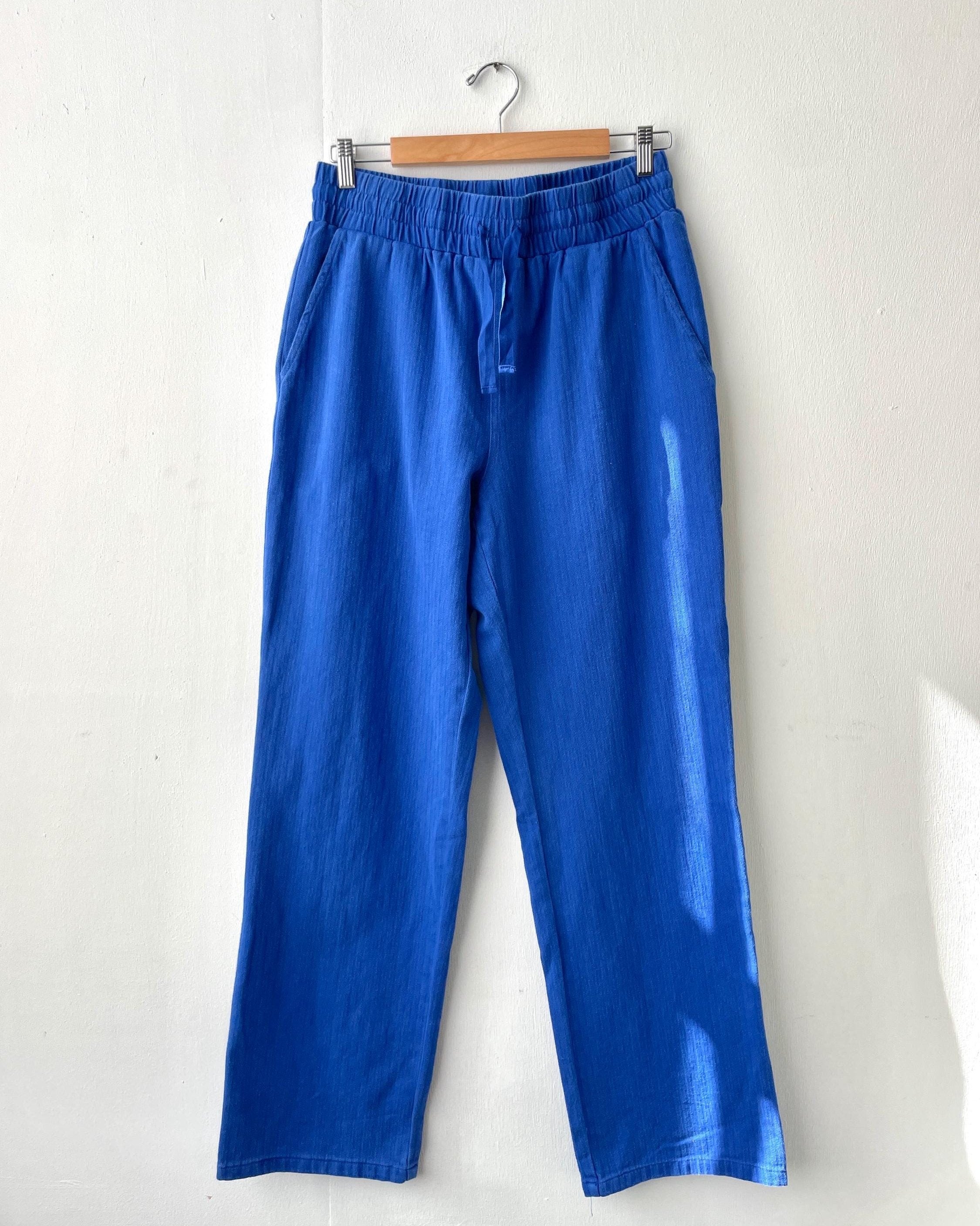 Herringbone French Work Pants Bugatti Blue Elasticated – Wolf Clothing ...